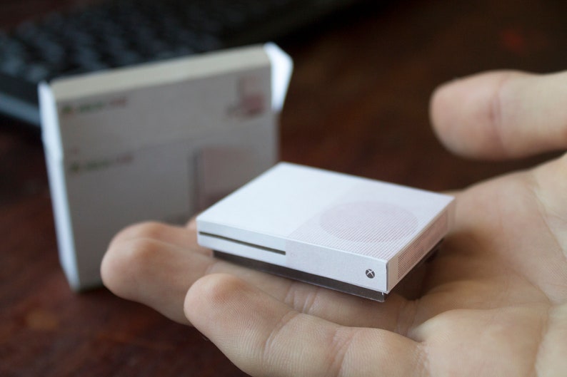 Printable Miniature Xbox One S White 2TB Paper Template 1:6 | Etsy
