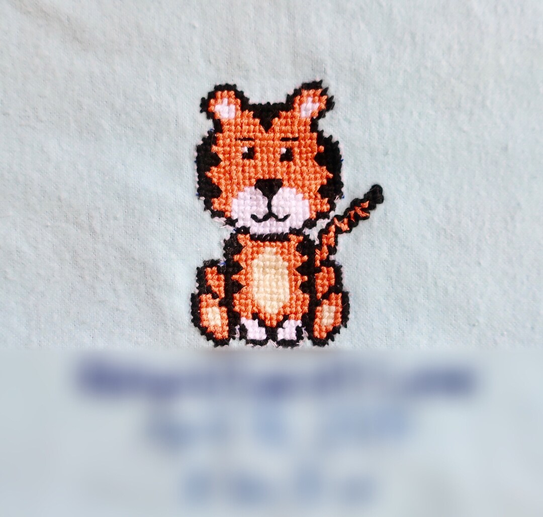 Little Tiger - Small Cross Stitch Baby Nursery - Etsy