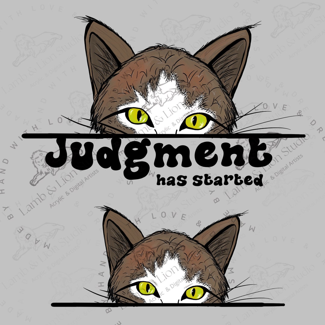 Judgment Cat PNG Sublimation Design | Hand Drawn Sublimation PNG ...