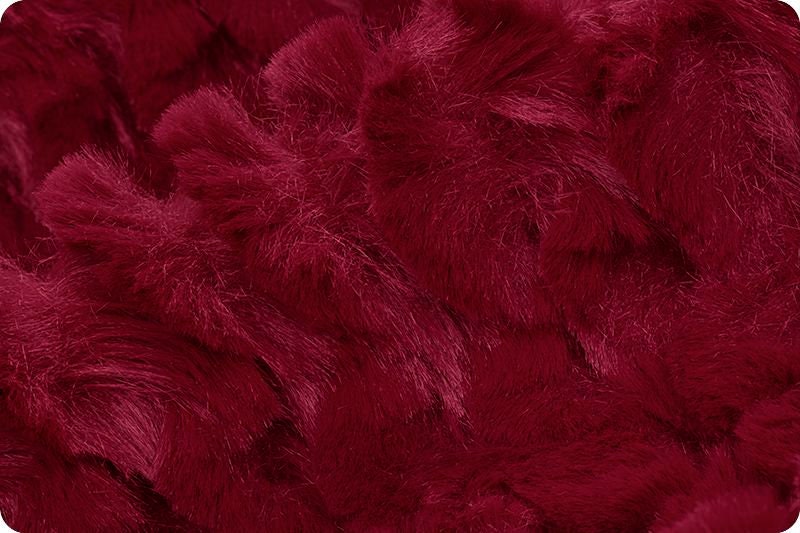 Luxe Cuddle® PLUSH Florence Merlot Fabric by Shannon Fabrics 15mm Pile ...