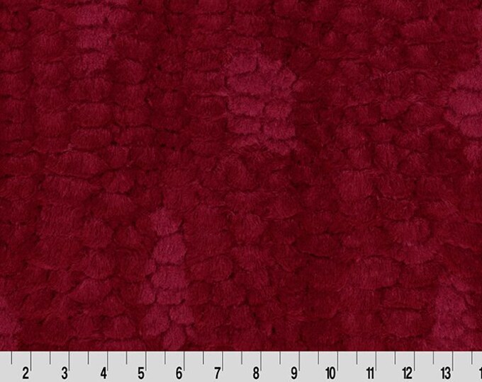 Luxe Cuddle® PLUSH Florence Merlot Fabric by Shannon Fabrics 15mm Pile ...