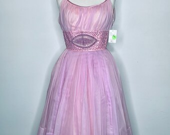 1950s Pink Prom Gown/ Party Dress Vintage With Layers of Pink: Velvet ...