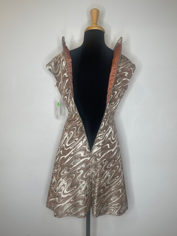 1960s Bronze Brocade Dress - Gem