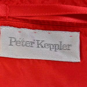 Vintage 80s Peter Keppler Silk Red Ruched Drop Waist Gown - Etsy
