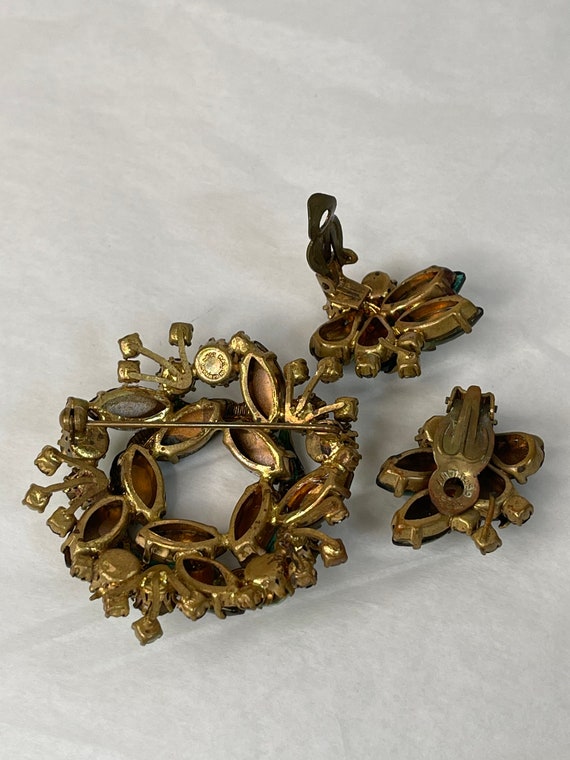 Czech Demi Pave Jewelry Set Gem