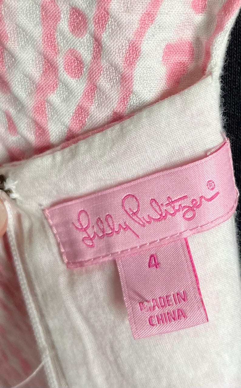 Lilly Pulitzer Pink and White Pattern Dress - Etsy