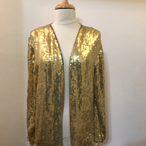 Gold Sequin Jacket - Etsy