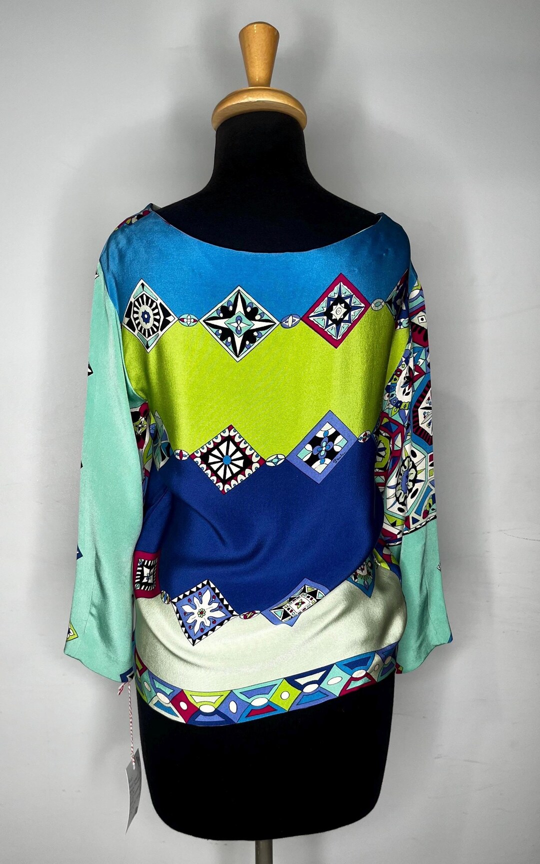 Emilio Pucci Blue, Green, Magenta Pattern Top - Etsy