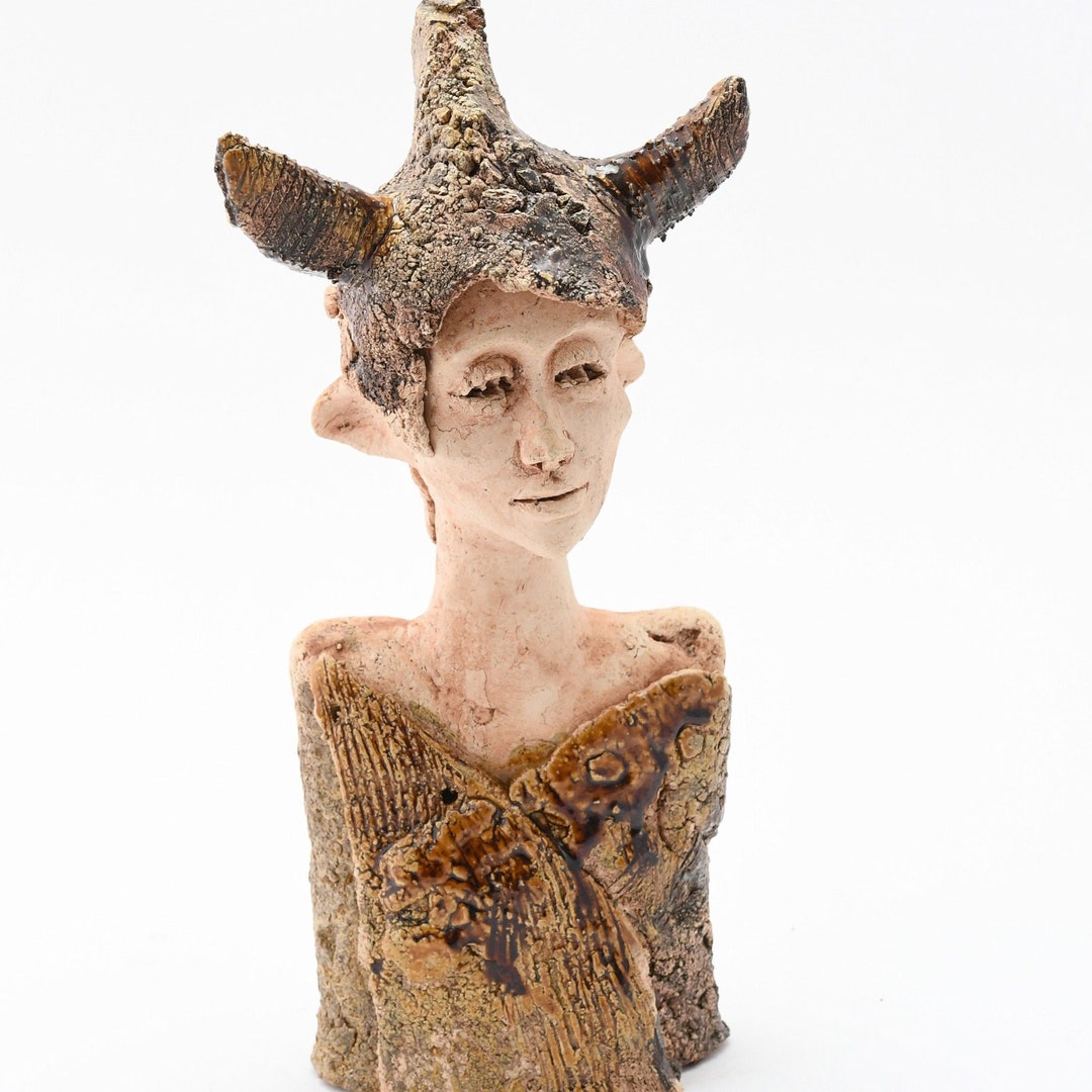 Ceramic Bust, Ceramic Sculpture, Ceramic Art, Hand-made Clay Sculpture ...