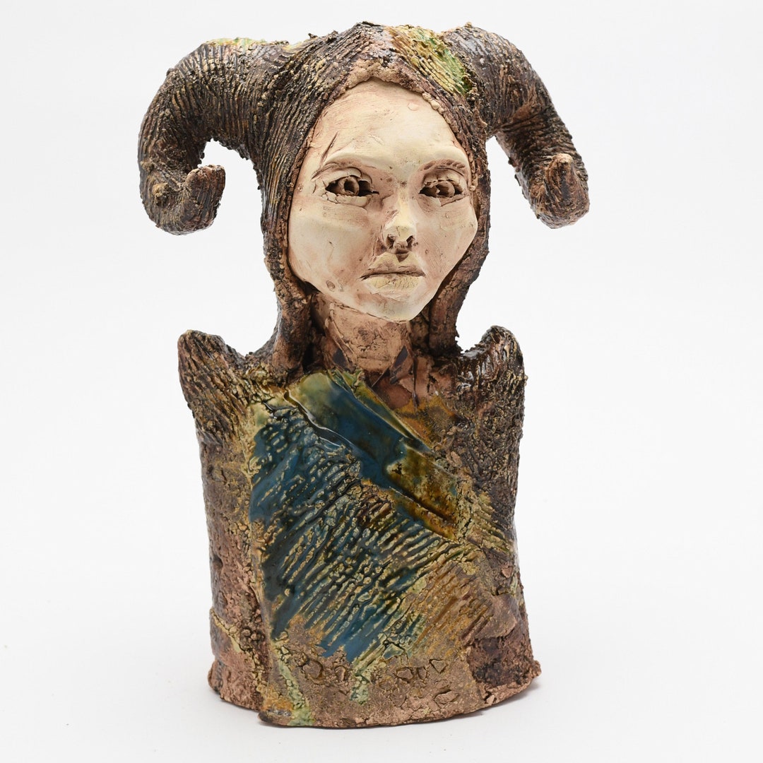 Ceramic Bust, Ceramic Bust, Ceramic Sculpture, Ceramic Art, Hand Made ...