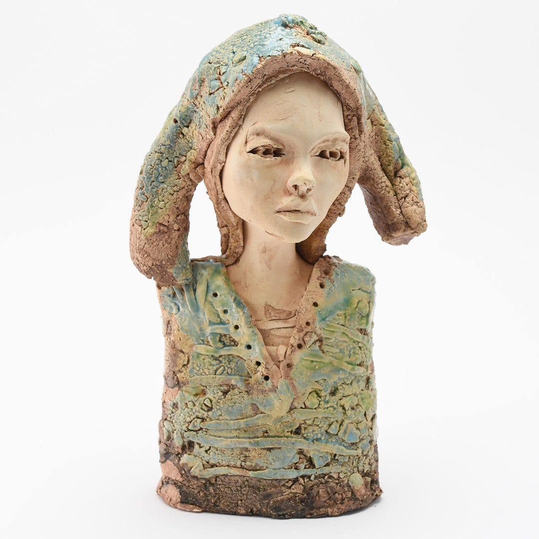 Ceramic Bust, Ceramic Bust, Ceramic Sculpture, Ceramic Art, Hand Made ...