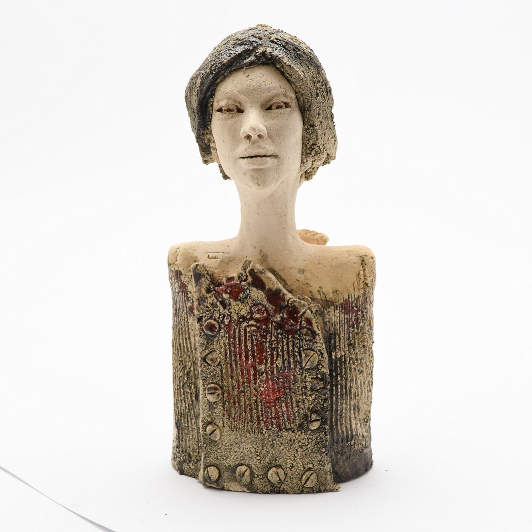 Ceramic Bust, Ceramic Bust, Ceramic Sculpture, Ceramic Art, Hand Made ...