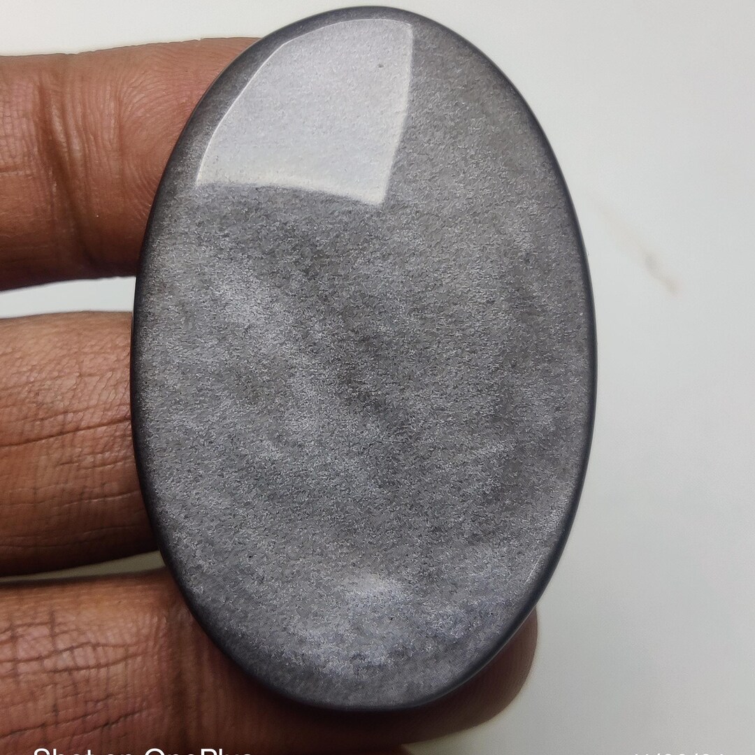 Silver Obsidian Cabochon Gemstone, Rare Quality Stone - Etsy