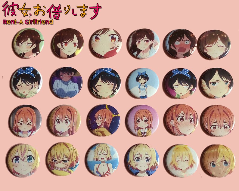 Rent-A-Girlfriend Waifu Pins | Etsy