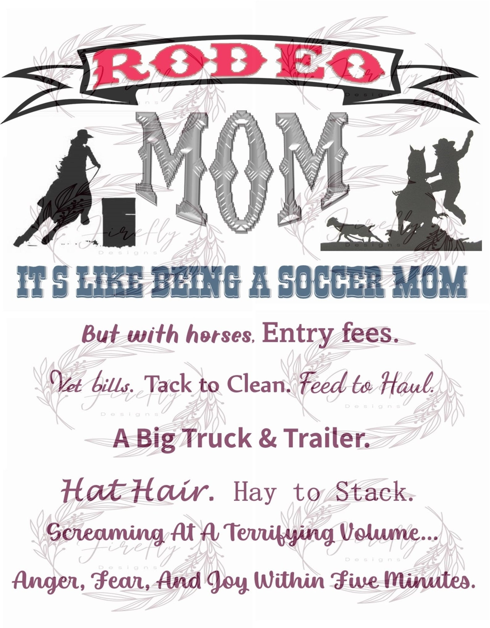 Rodeo Mom, Sublimation, Funny Humor, Rodeo Daughter, Digital Design ...