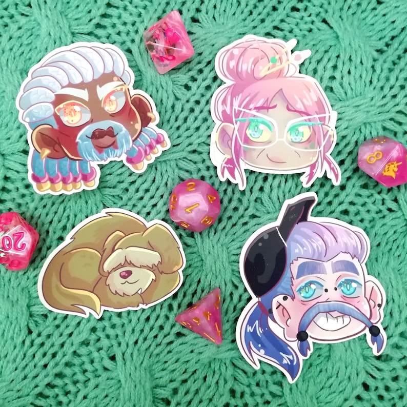 Naddpod Player Character Stickers - Etsy