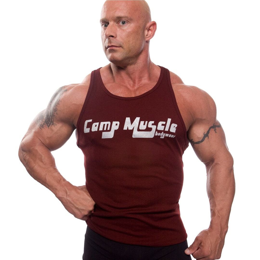 Mens Retro 70's Rib Tank Exercise Gym Fitness Activewear Workout - Etsy