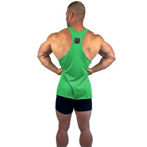 Men’s Kelly Green Extreme Stringer Tank Bodybuilding Exercise Training ...
