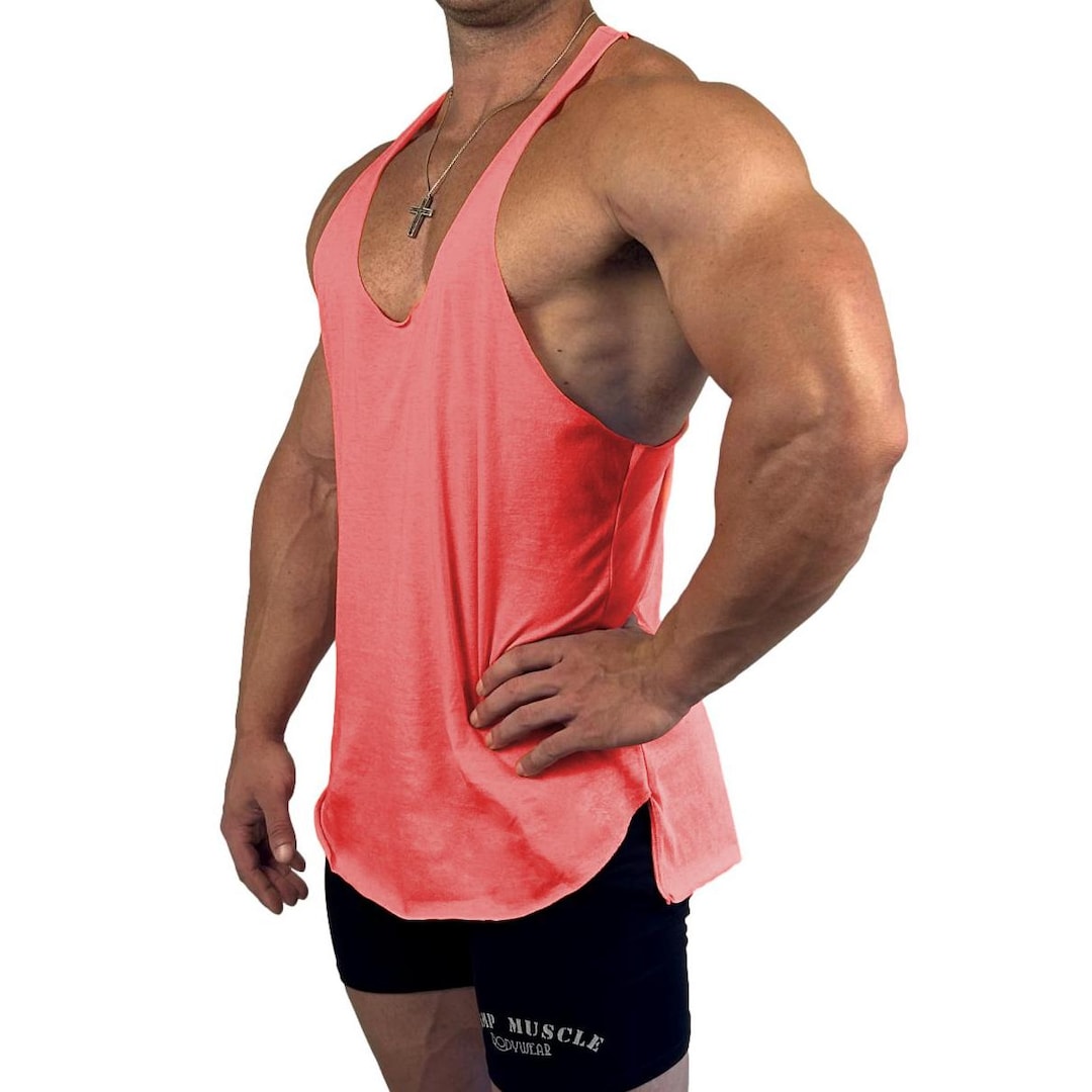 Men’s Coral Extreme Bodybuilding Stringer Exercise Training Muscle - Etsy