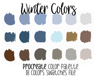 Cool Winter Color Swatches - Etsy