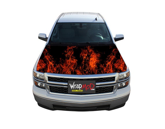 Hood Wrap Flames and Fire Pickup Truck Graphics Truck Decal | Etsy