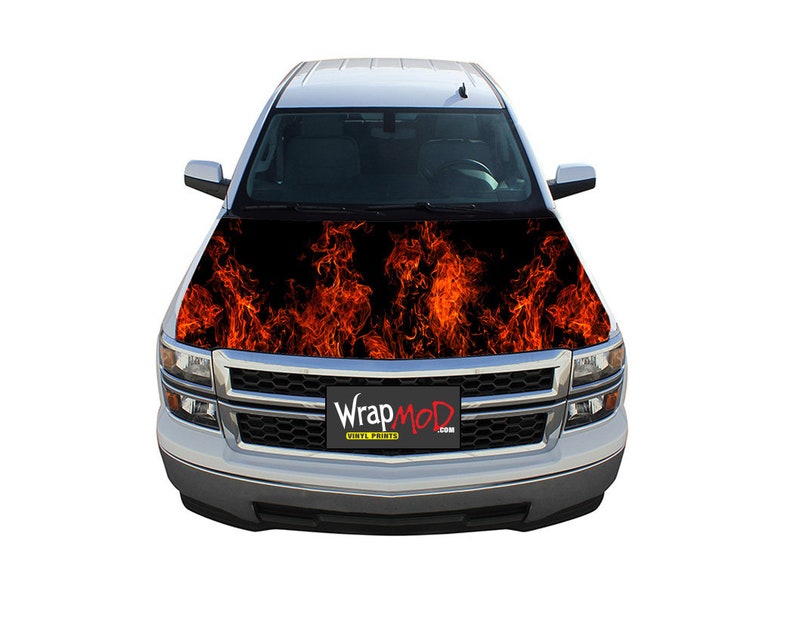 Hood Wrap, Flames and Fire, Pickup Truck Graphics, Truck Decal Stickers ...