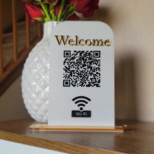 Wifi QR Code Guest Sign - Welcome - Etsy