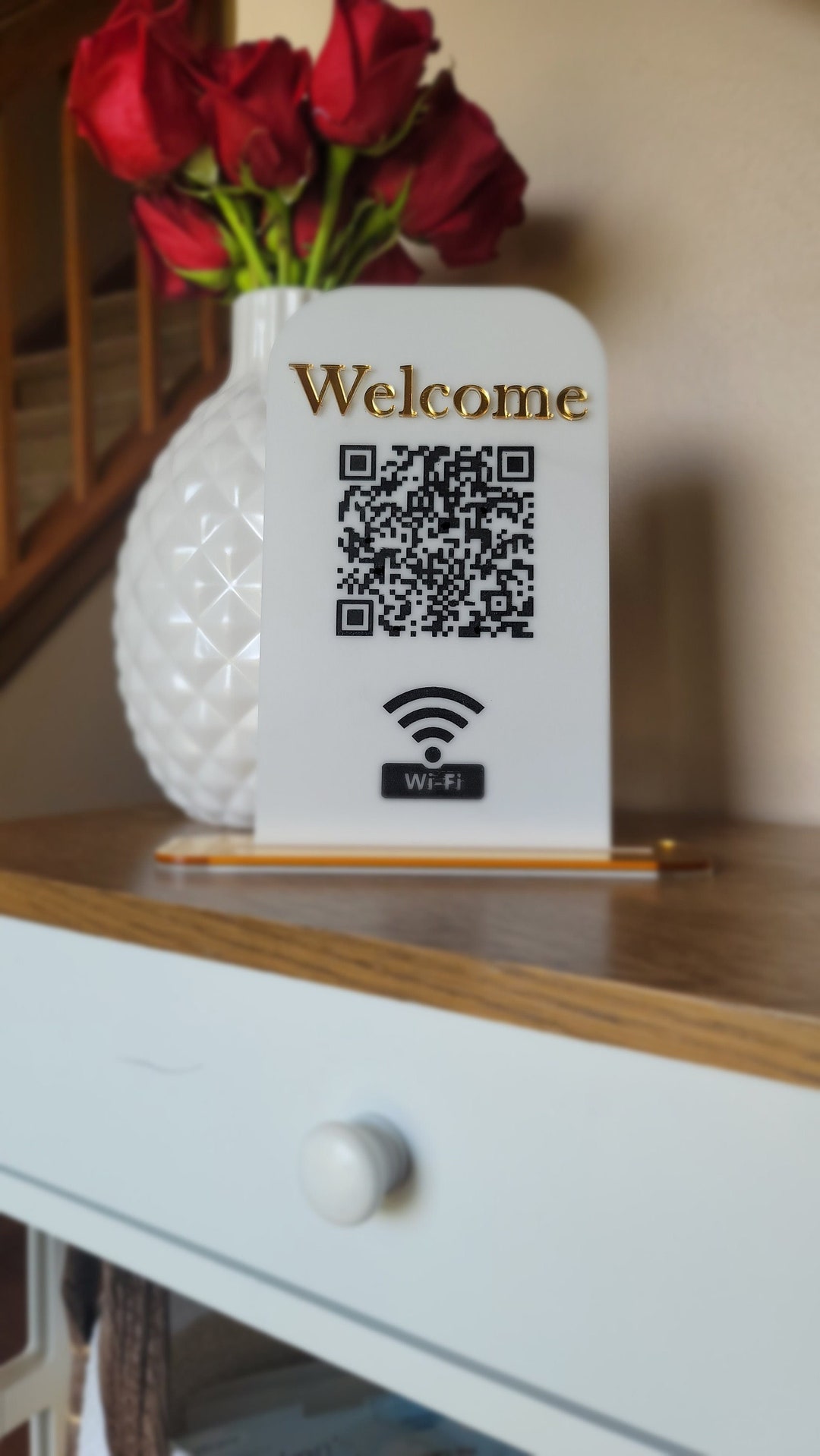 Wifi QR Code Guest Sign - Welcome - Etsy