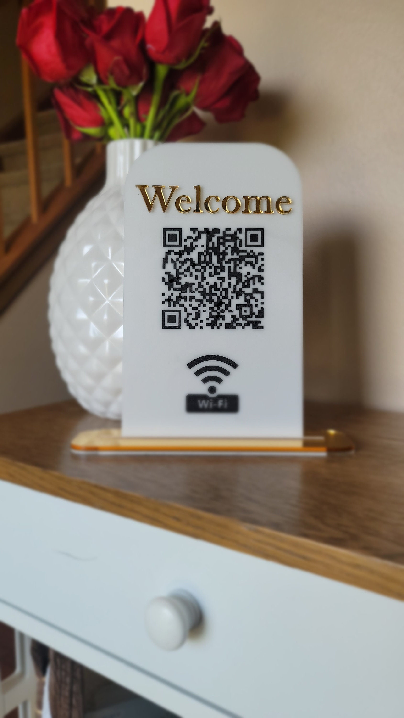 Wifi QR Code Guest Sign Welcome - Etsy