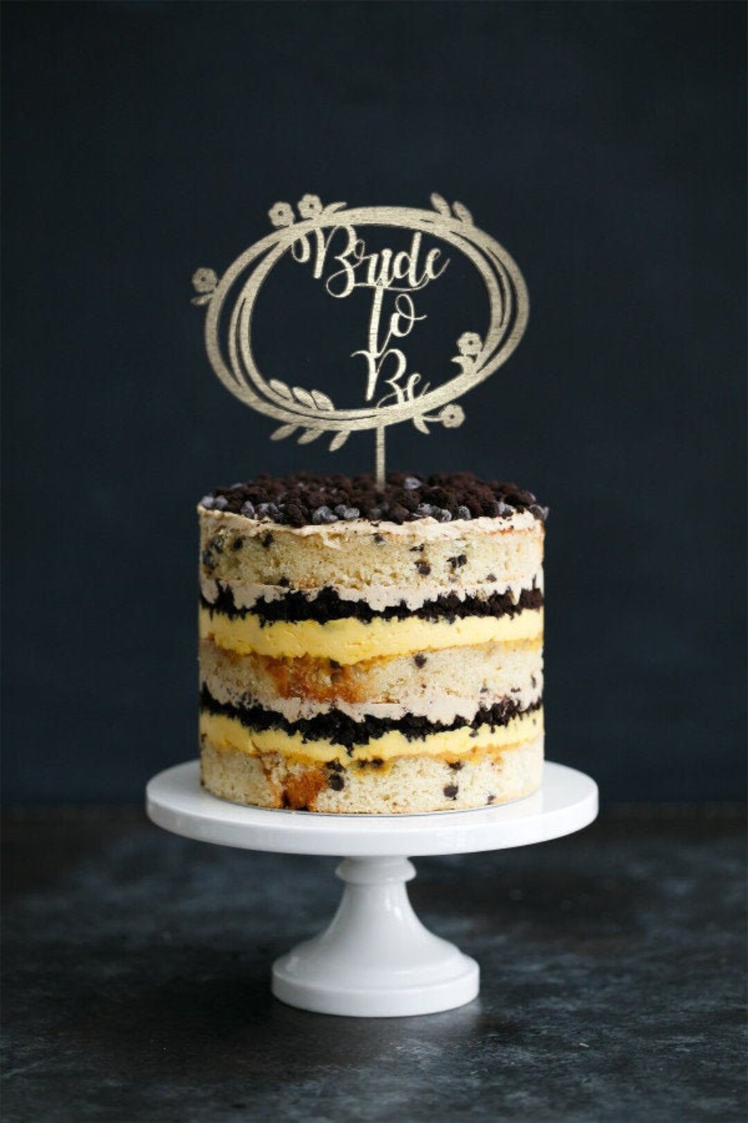 Bride to Be Wedding/engagement Cake Topper - Gold or Silver Painted - Etsy