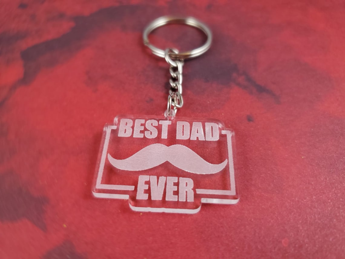 Acrylic Key Chain Best Dad Ever Fathers Day Key Ring | Etsy