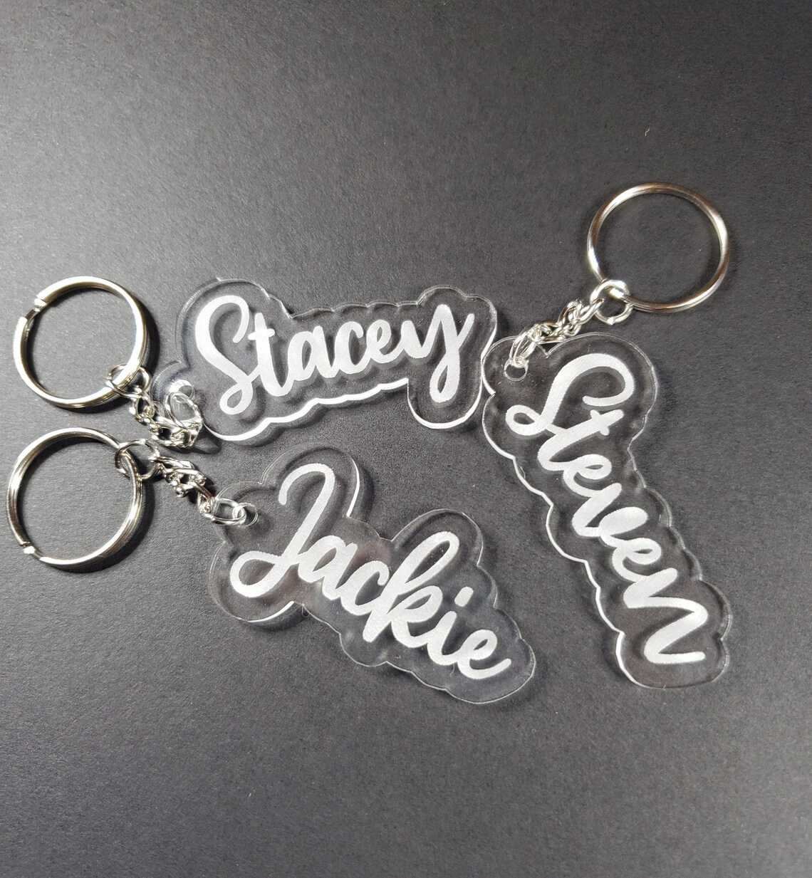 Personalized Acrylic Name Key Chain Name Keyrings - Etsy