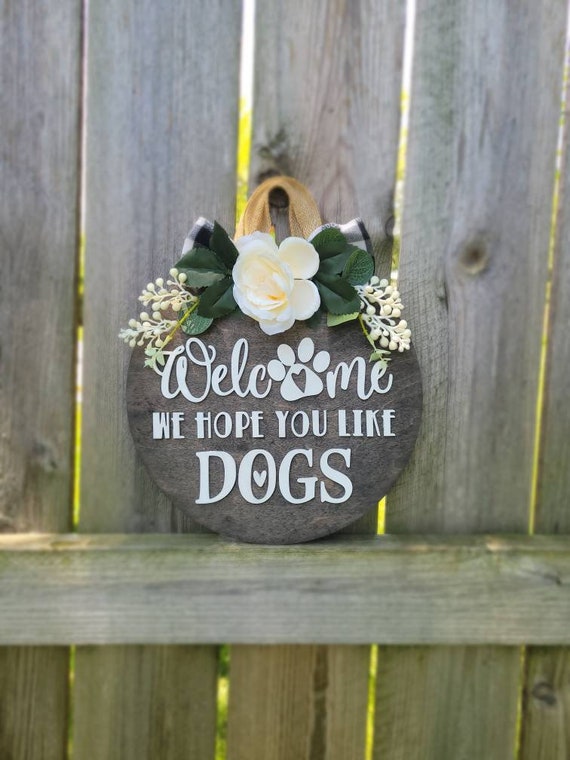 Welcome-Dog Welcome Sign-Pet Welcome Sign | Etsy