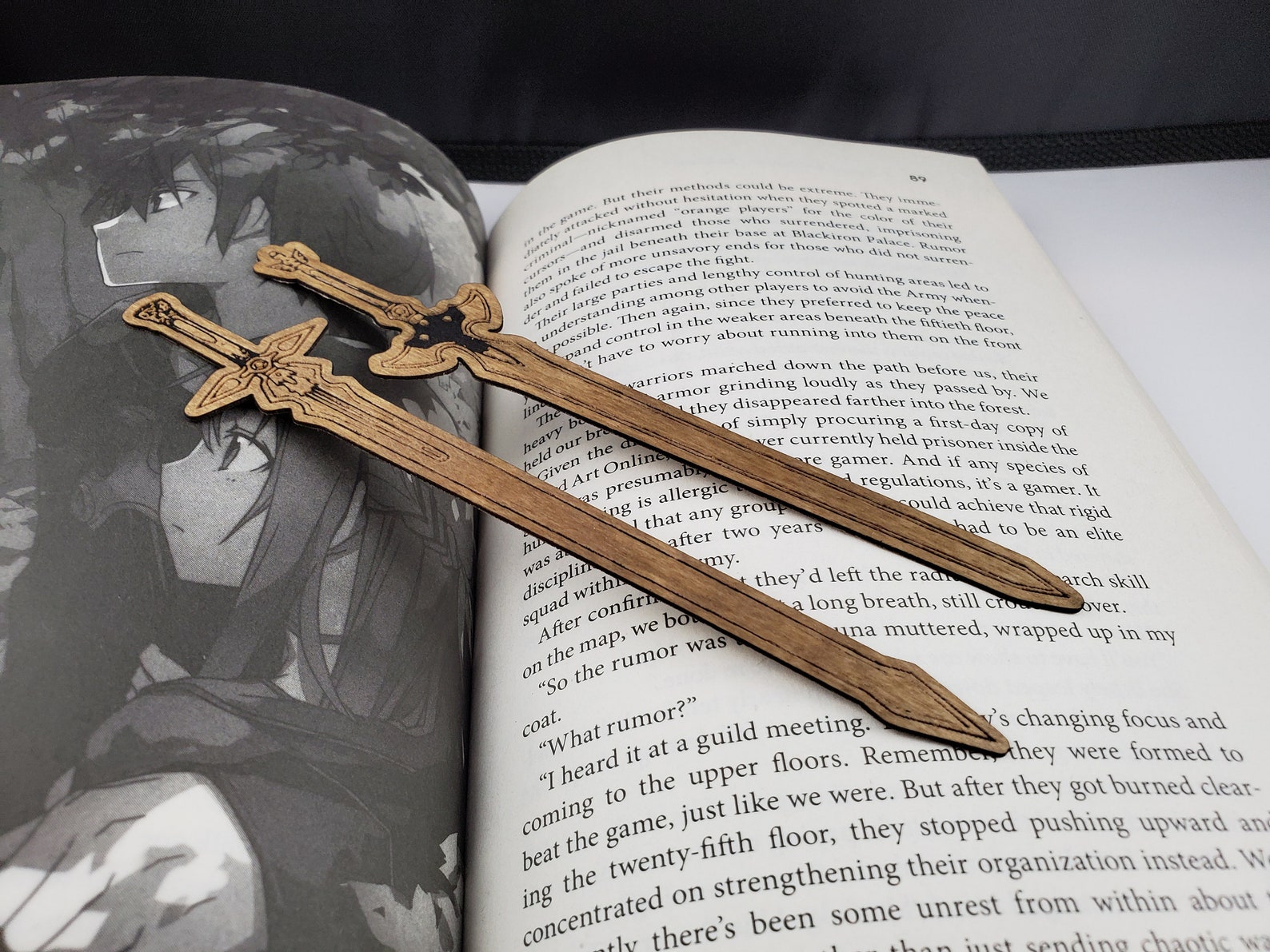 Fantasy Swords Bookmark Set Two Golden Finished Wood Veneer | Etsy