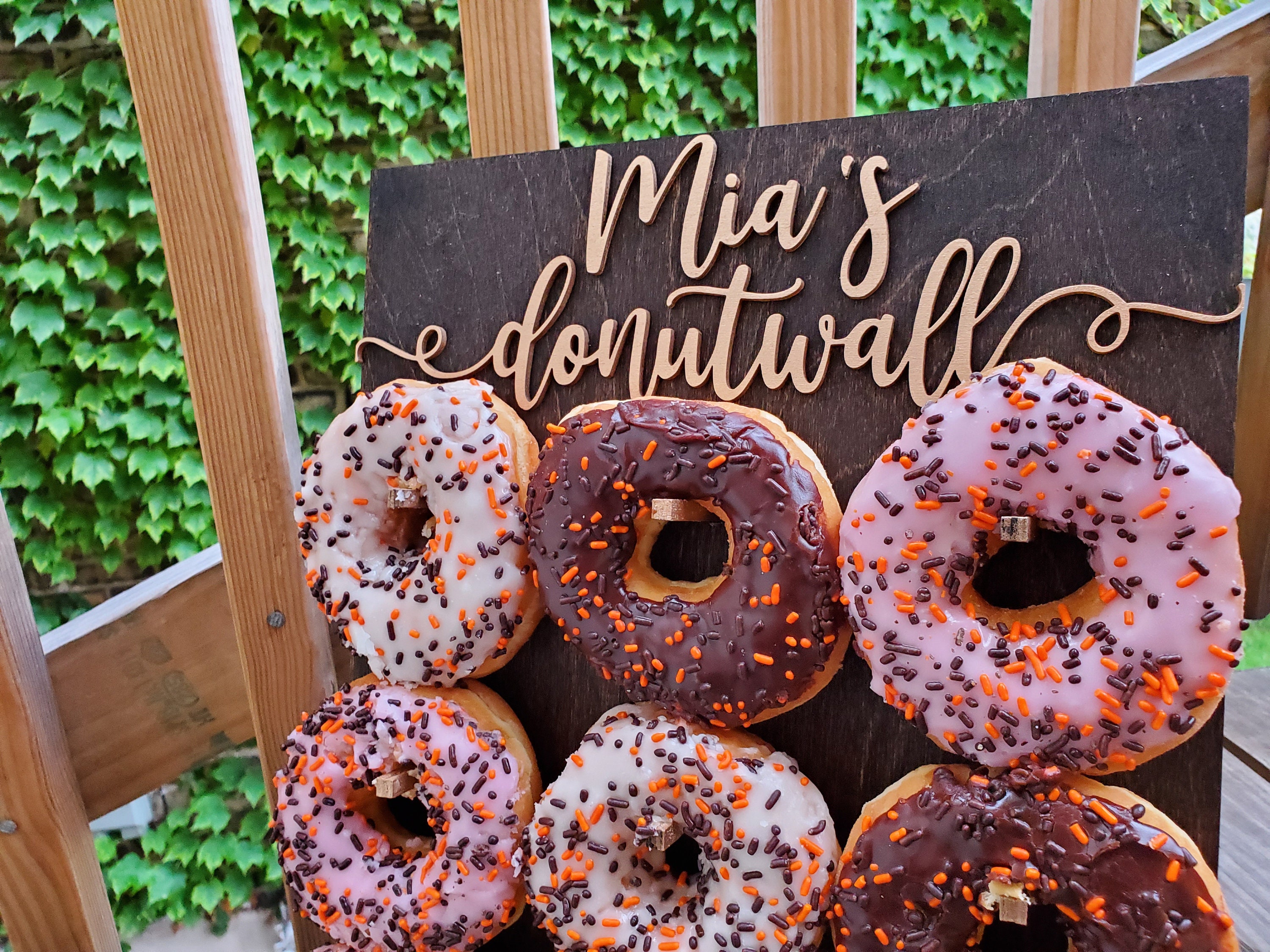 Personalized Donut Wall Personalized Name Gold or Silver | Etsy