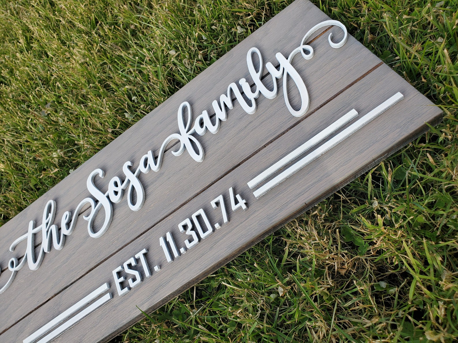 Personalized Family Name Wall Plaque Customize Finish and | Etsy