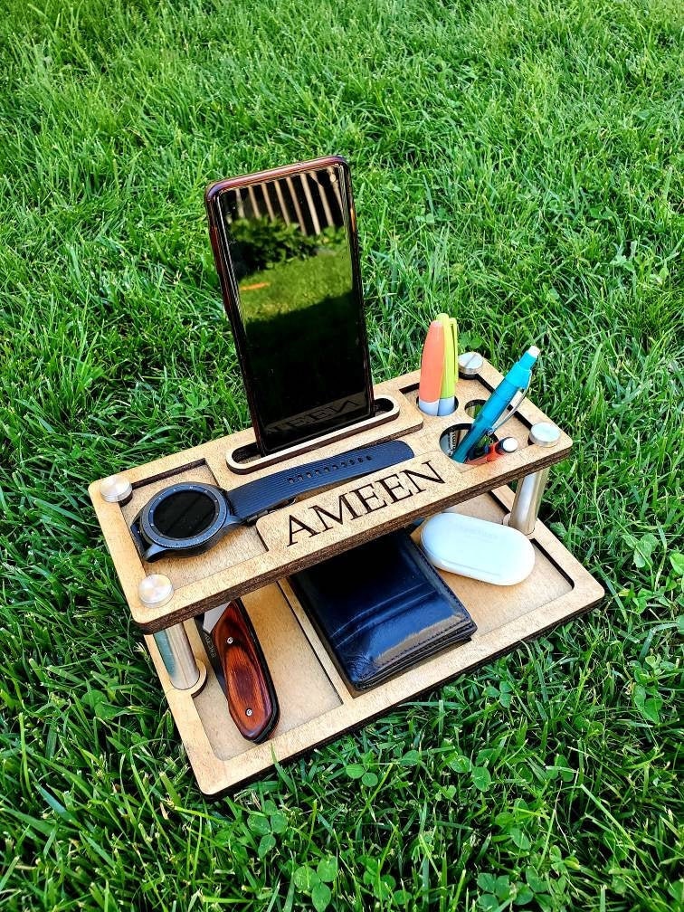 Personalized Desk Docking Station And Tray Personalized Gift | Etsy