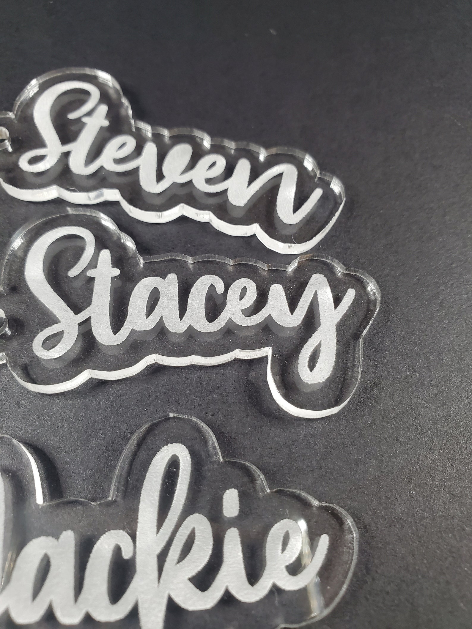 Personalized Acrylic Name Key Chain Name Keyrings - Etsy