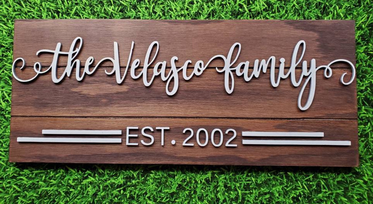 Personalized Family Name Wall Plaque Customize Finish and | Etsy