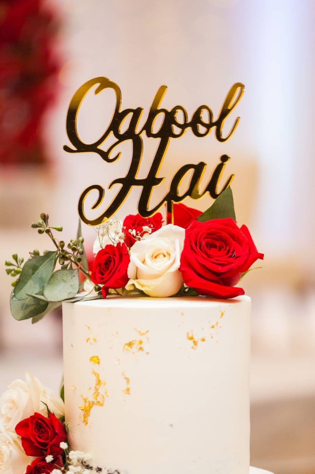 Acrylic Qabool Hai-nikkah-wedding Cake Topper - Etsy
