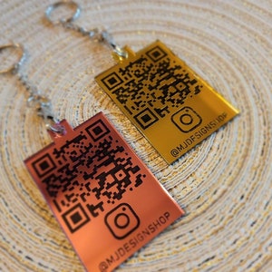 QR Code Keychains- Social Media Acrylic Keychains - Etsy