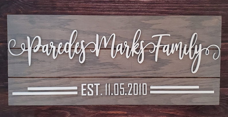 Personalized Family Name Wall Plaque Customize Finish and | Etsy