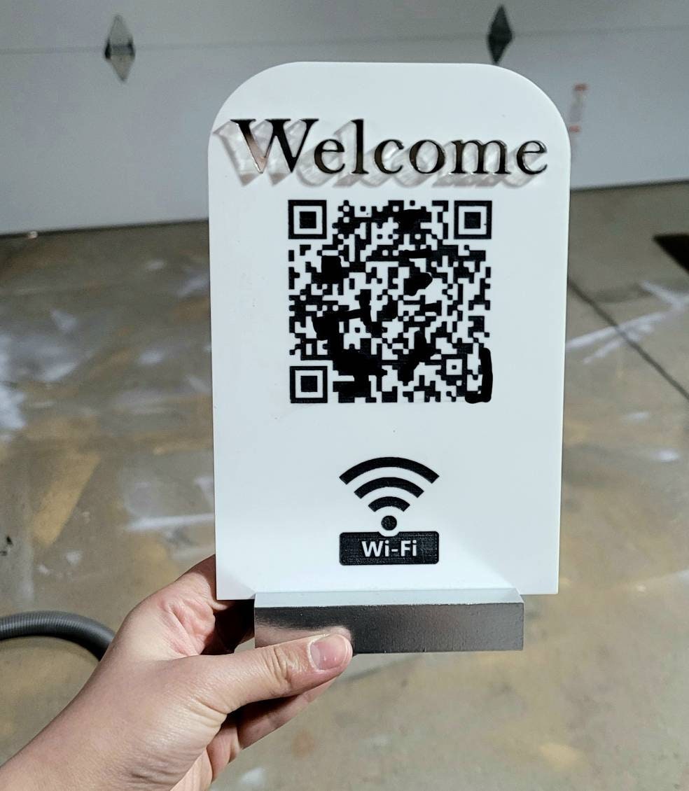 Wifi QR Code Guest Sign Welcome - Etsy