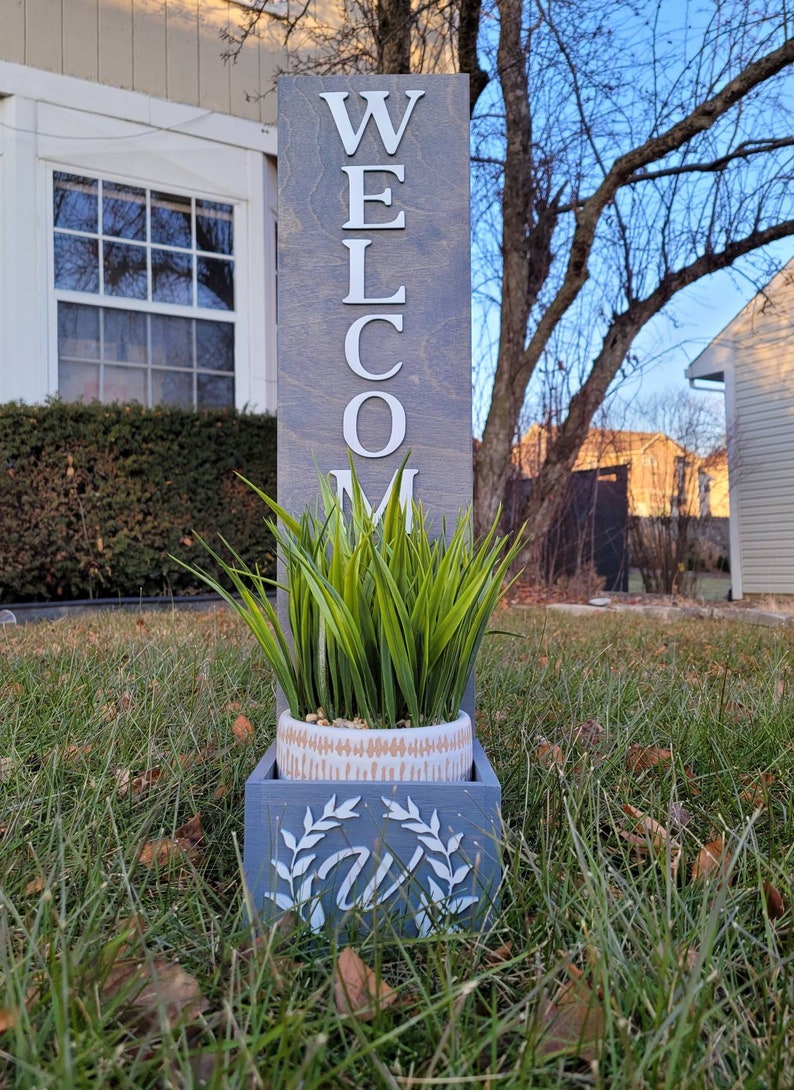 Beautiful Porch Sign With Planter Box-plant - Etsy