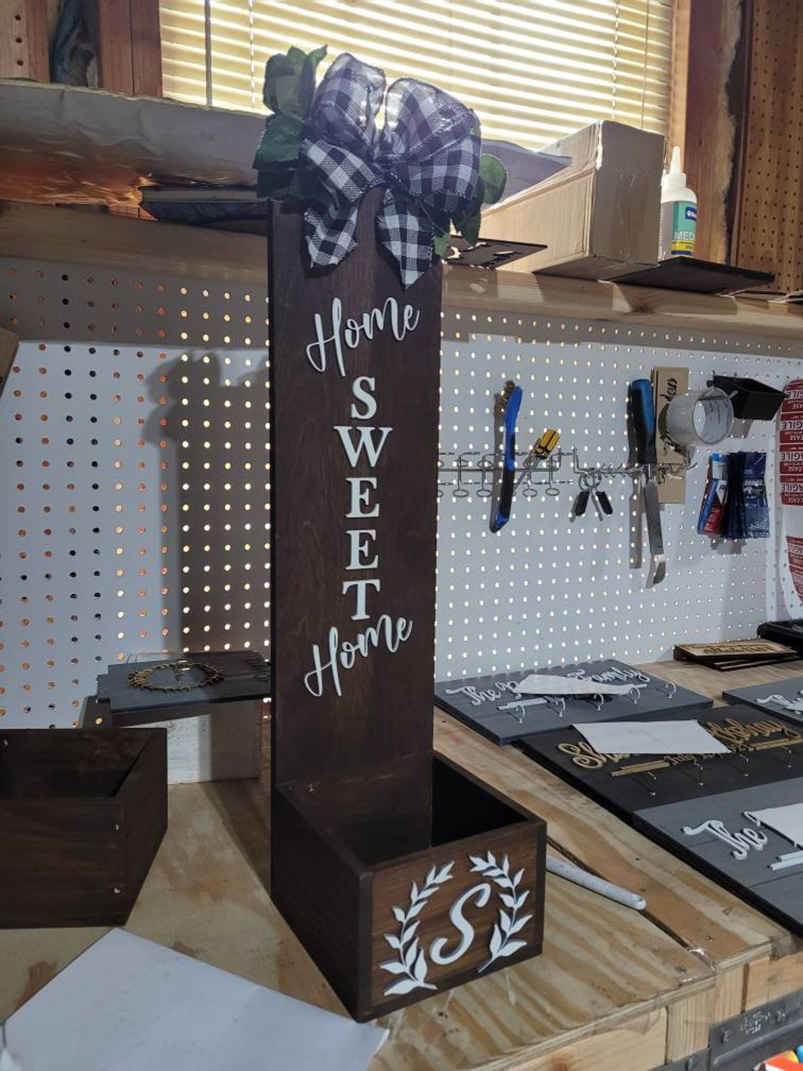 Beautiful Porch Sign With Planter Box-plant - Etsy