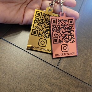 QR Code Keychains- Social Media Acrylic Keychains - Etsy