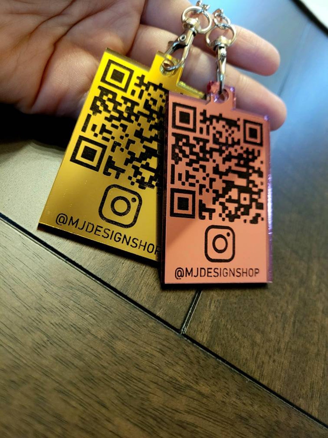 QR Code Keychains- Social Media Acrylic Keychains - Etsy