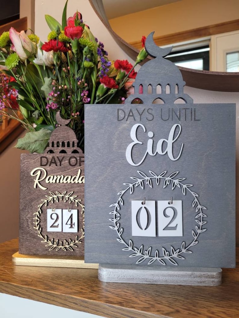Beautiful Ramadan Calendar Modern Style-rustic Days Till Eid - Etsy
