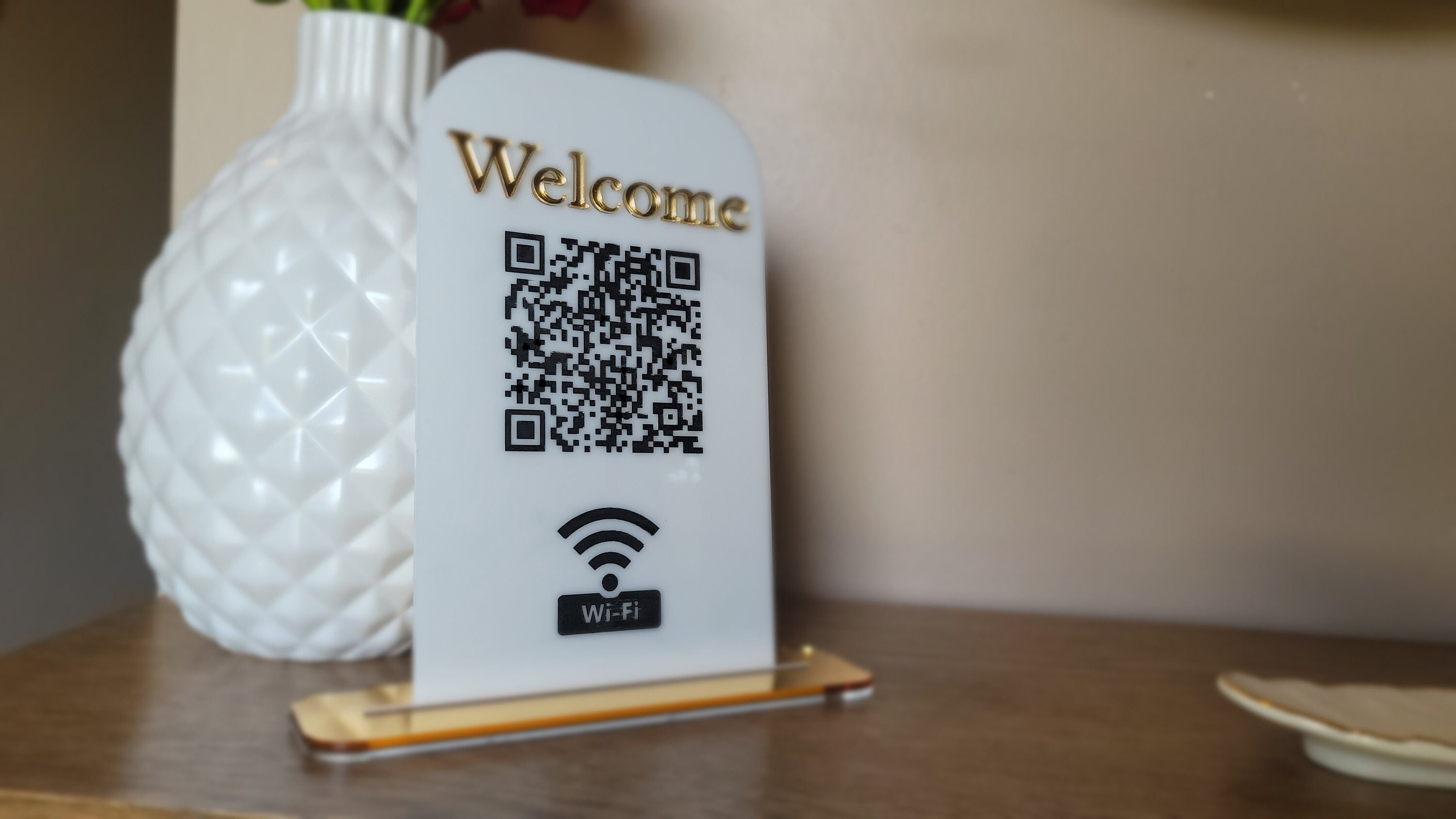Wifi QR Code Guest Sign Welcome - Etsy