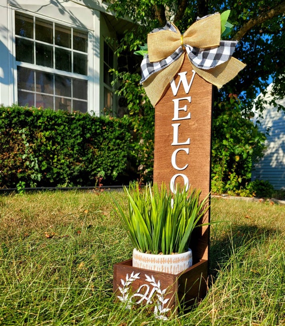 Beautiful Porch Sign With Planter Box-plant - Etsy